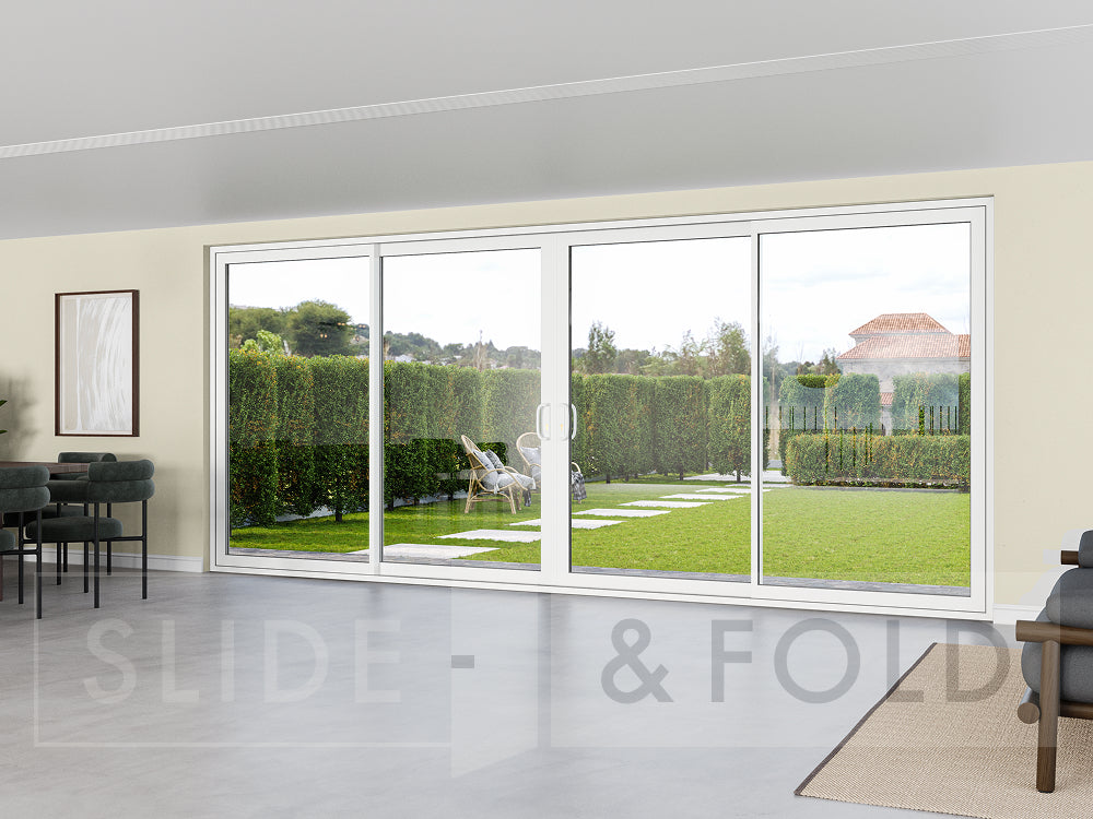 4 Panel White Sliding Doors | Slide & Fold